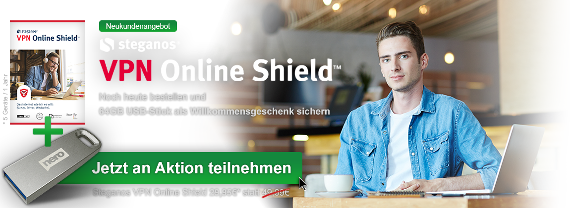 Steganos VPN Online Shield - Absolute Sicherheit und Privatsphäre. Für ...